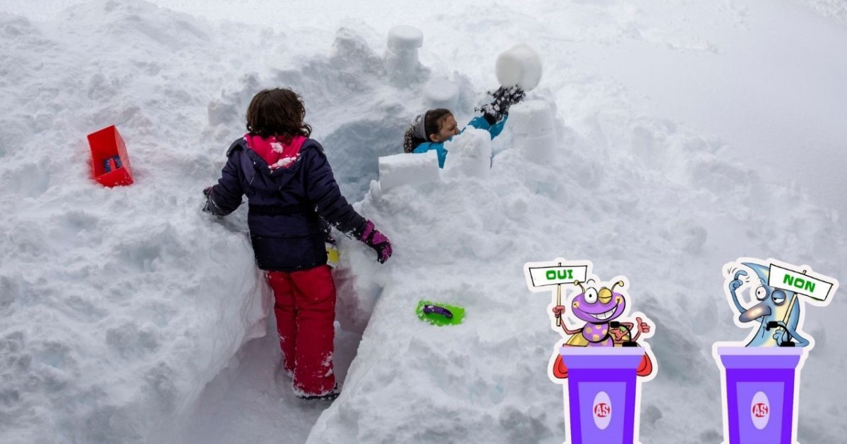 POUR OU CONTRE les forts de neige à l’école? | Articles | Les as de l'info